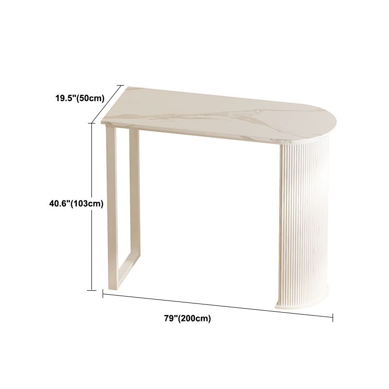 Sintered Stone Top Irregular Shape Bistro Table Modern Pub Table with ...