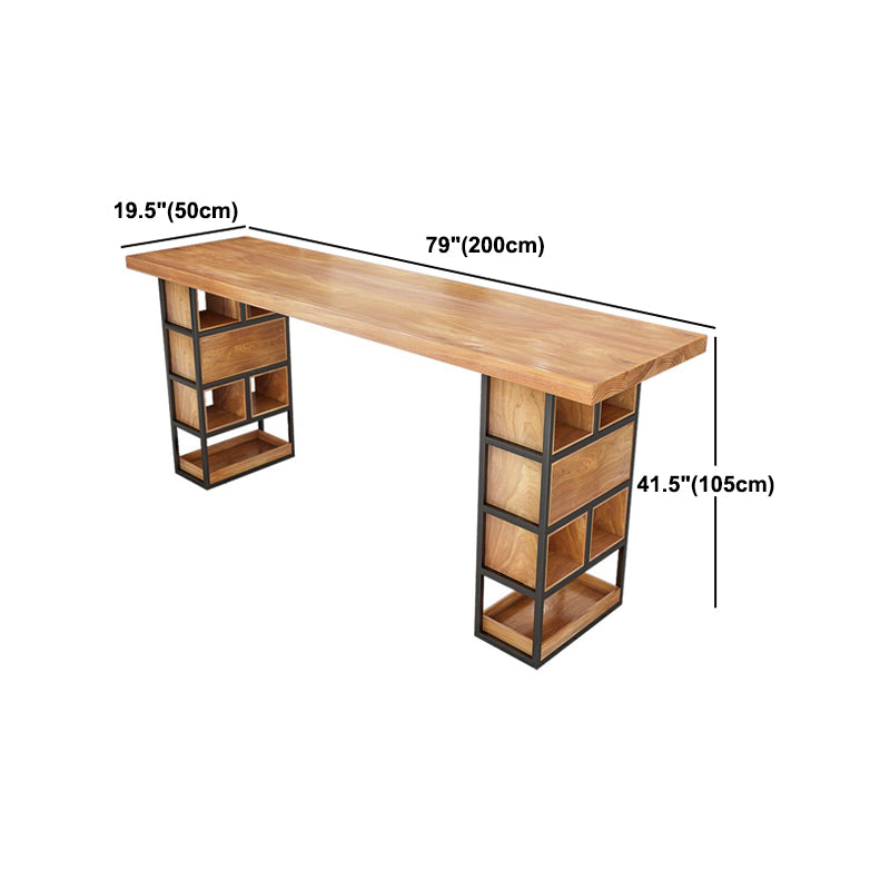 Modern Rectangular Pub Table Set 1/2/4/7 Pieces Wooden Counter Table ...